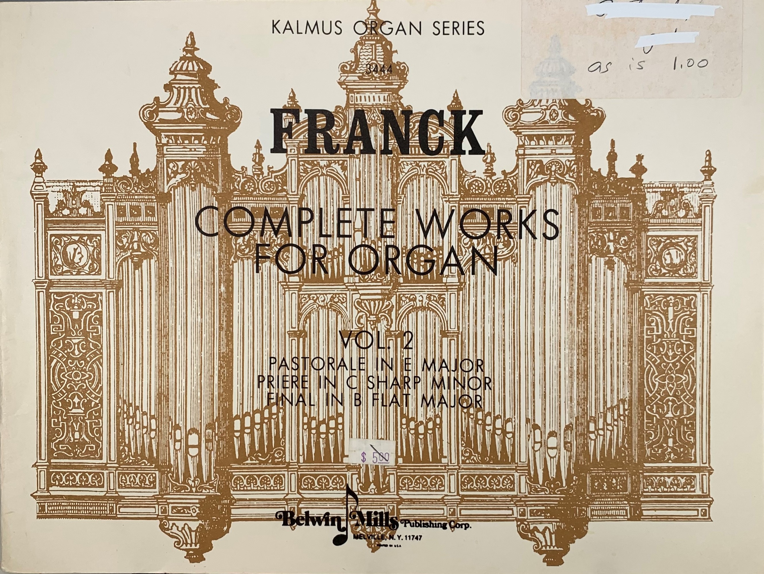 Cesar Franck, Complete Works for Organ, Vol. 2, $1.00 – Lois Fyfe Music